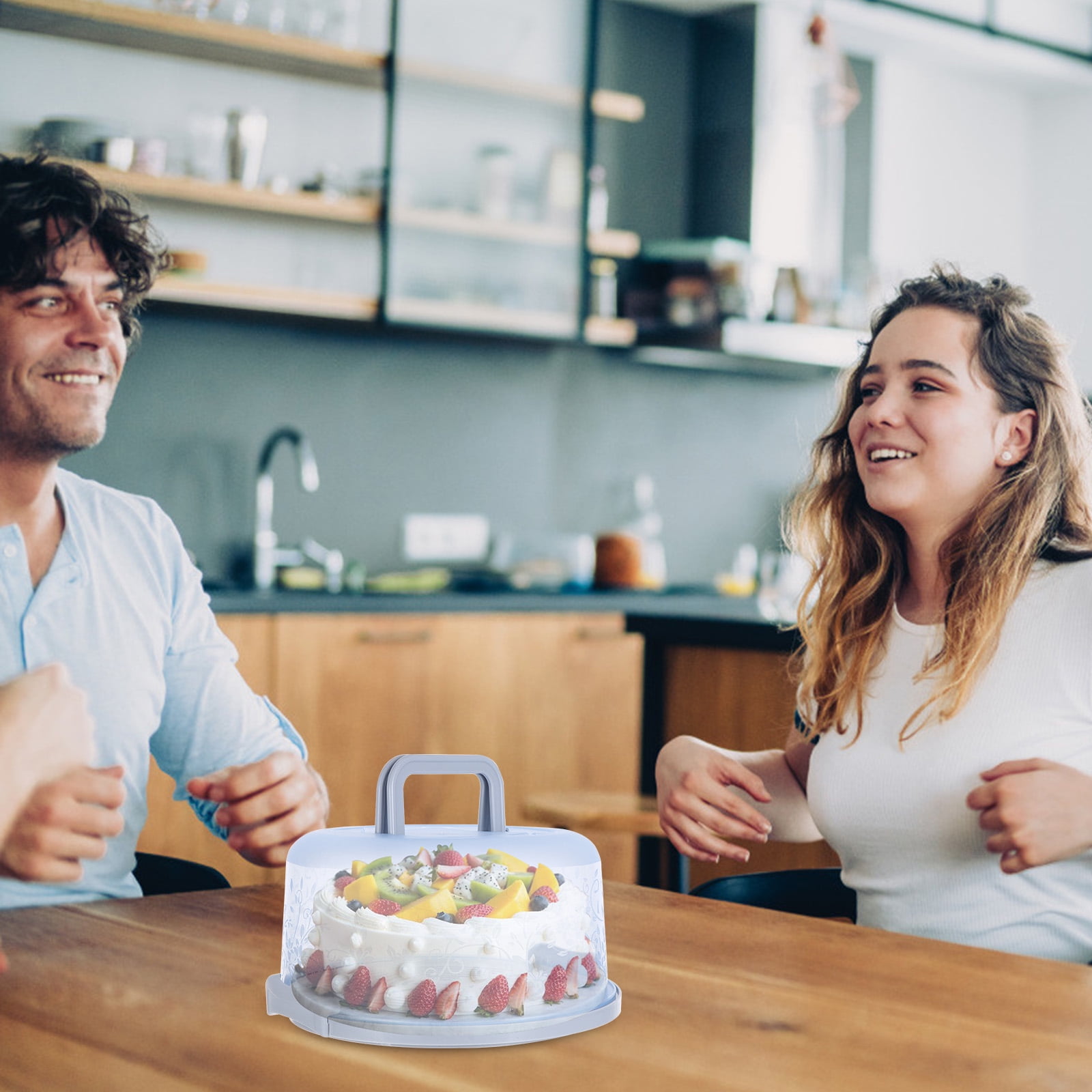 PBPBOX Round Cake Carrier Storage Container With Lid And Handle, Cake Containers Cake Holder For ...