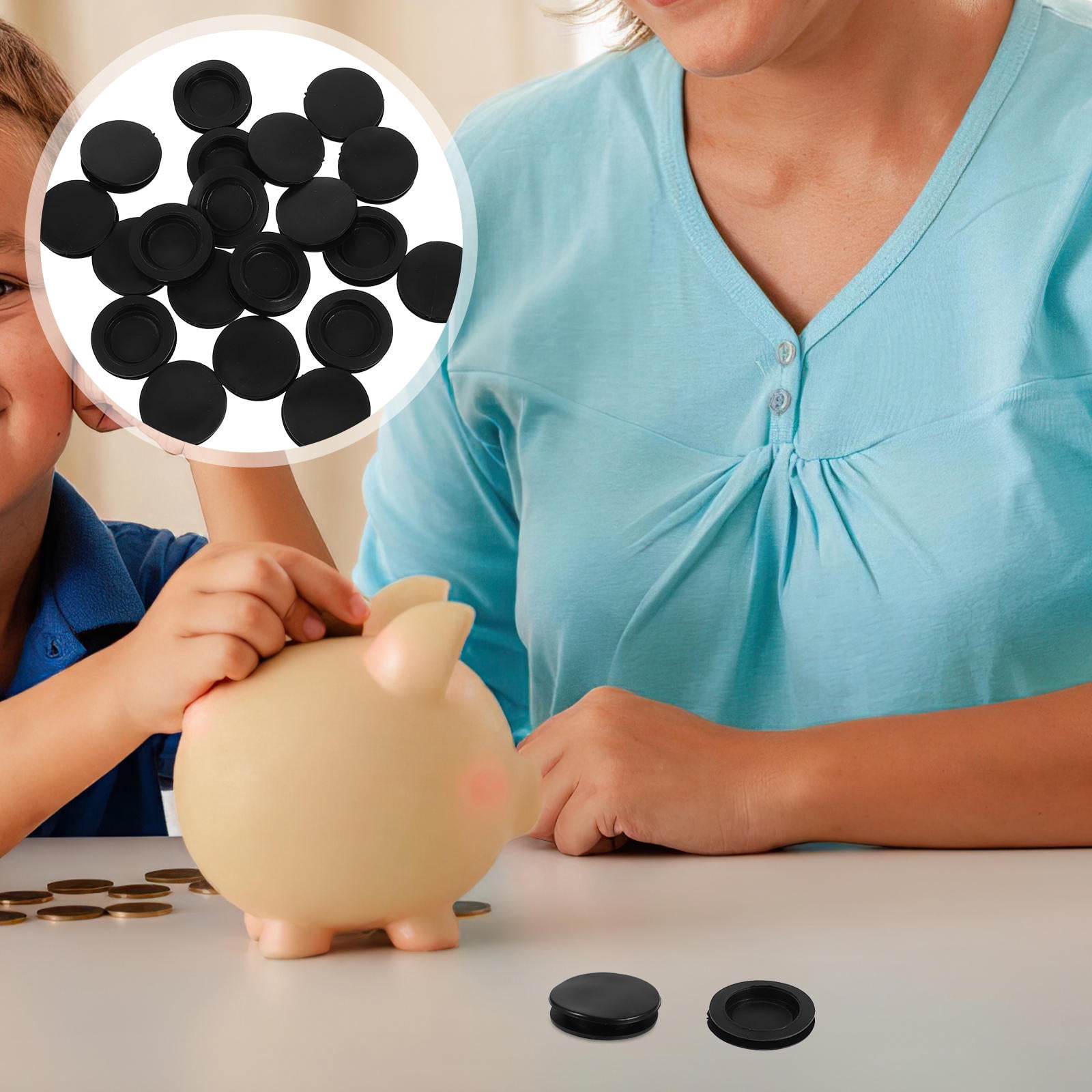 PBPBOX Round Sealing Stopper for Piggy Banks Rubber 20Pcs - Walmart.com
