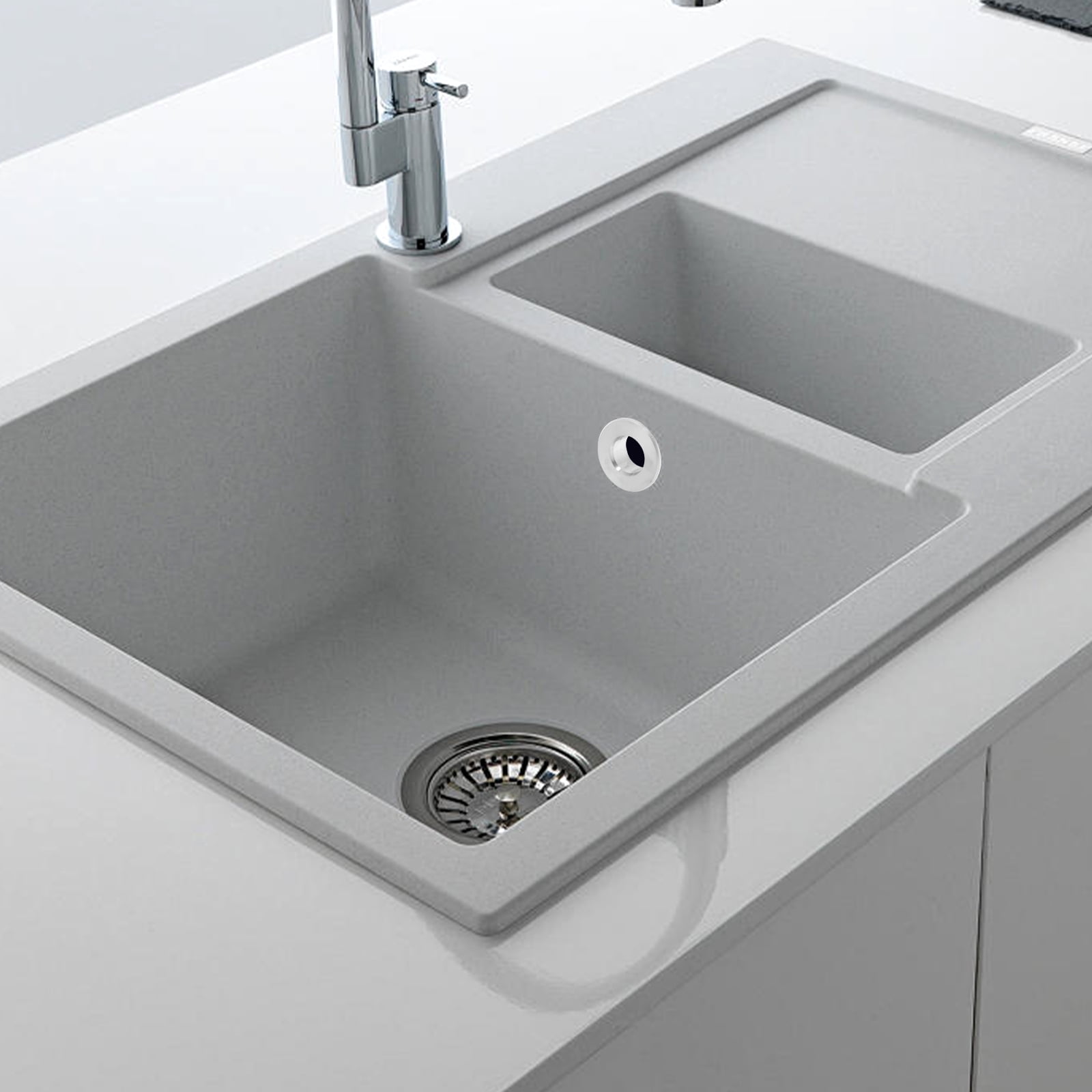 PBPBOX Stainless Steel Sink Overflow Cap Splash Prevention Easy ...