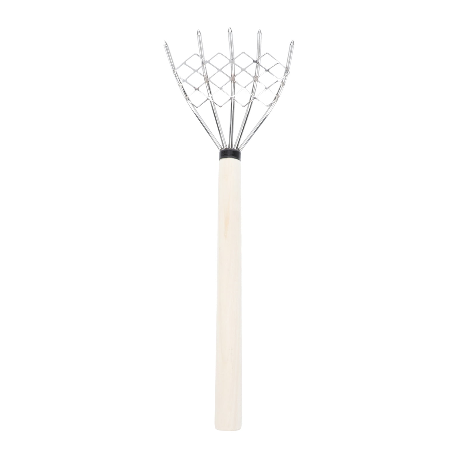 PBPBOX 1Pc Shell Digging Tool Clam Rake with Net Wooden Handle Heavy ...