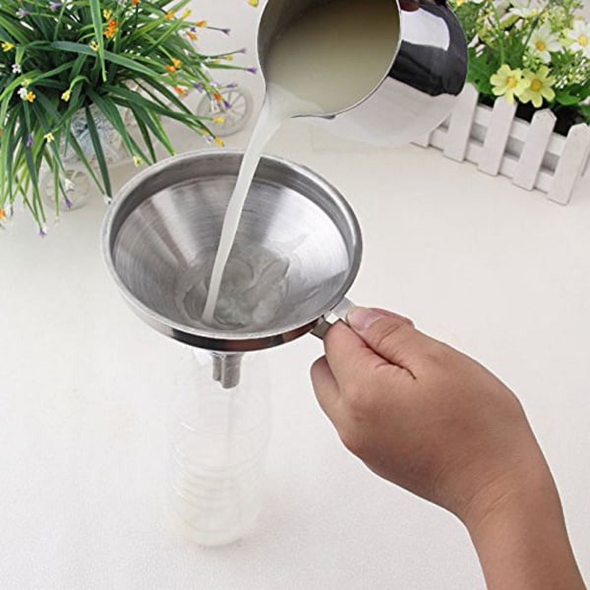 PBPBOX Stainless Steel Funnel Set for Kitchen and Craft Table Use with ...