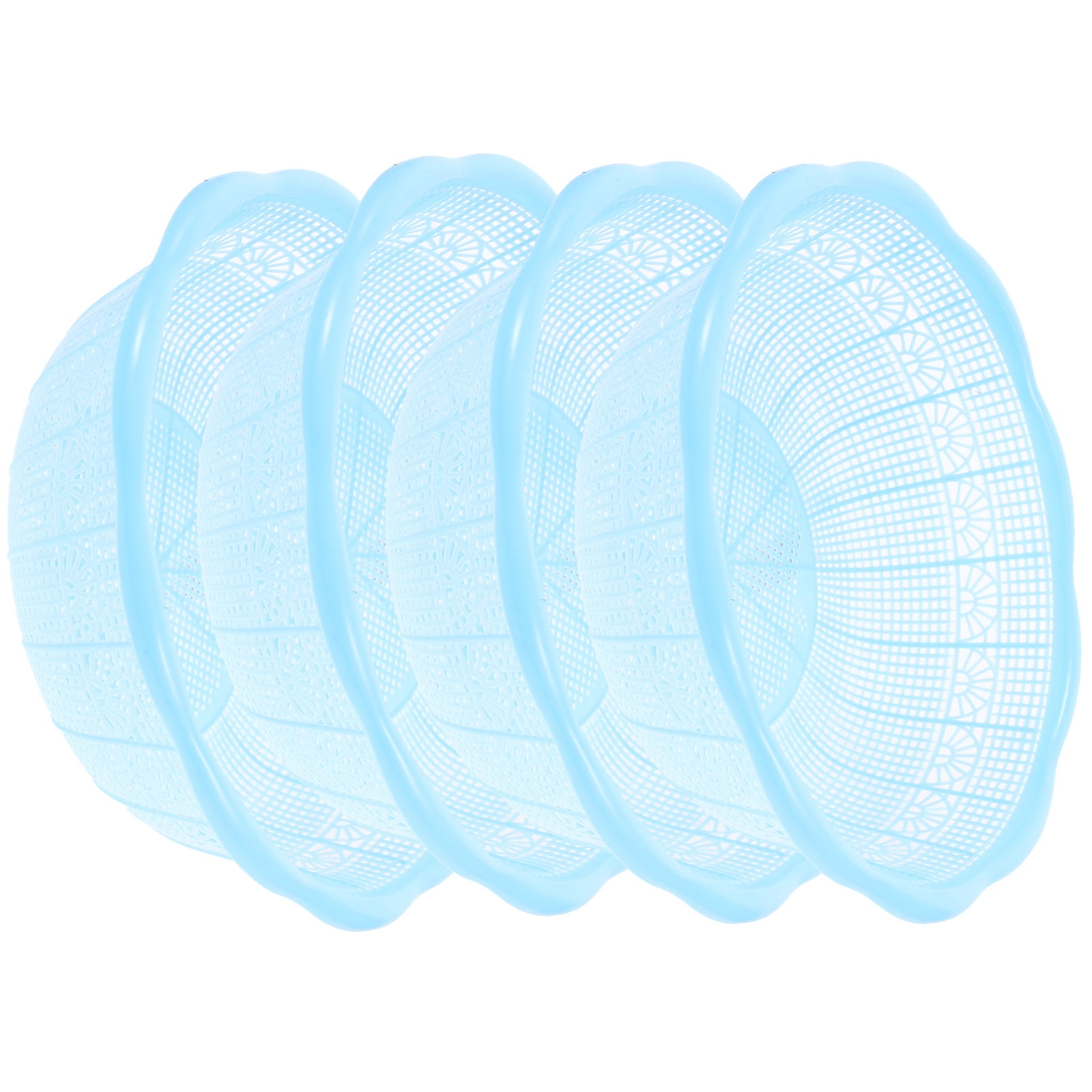 PBPBOX 4Pcs Plastic Rice Sieve Basin Set for Washing Fruit Vegetable ...