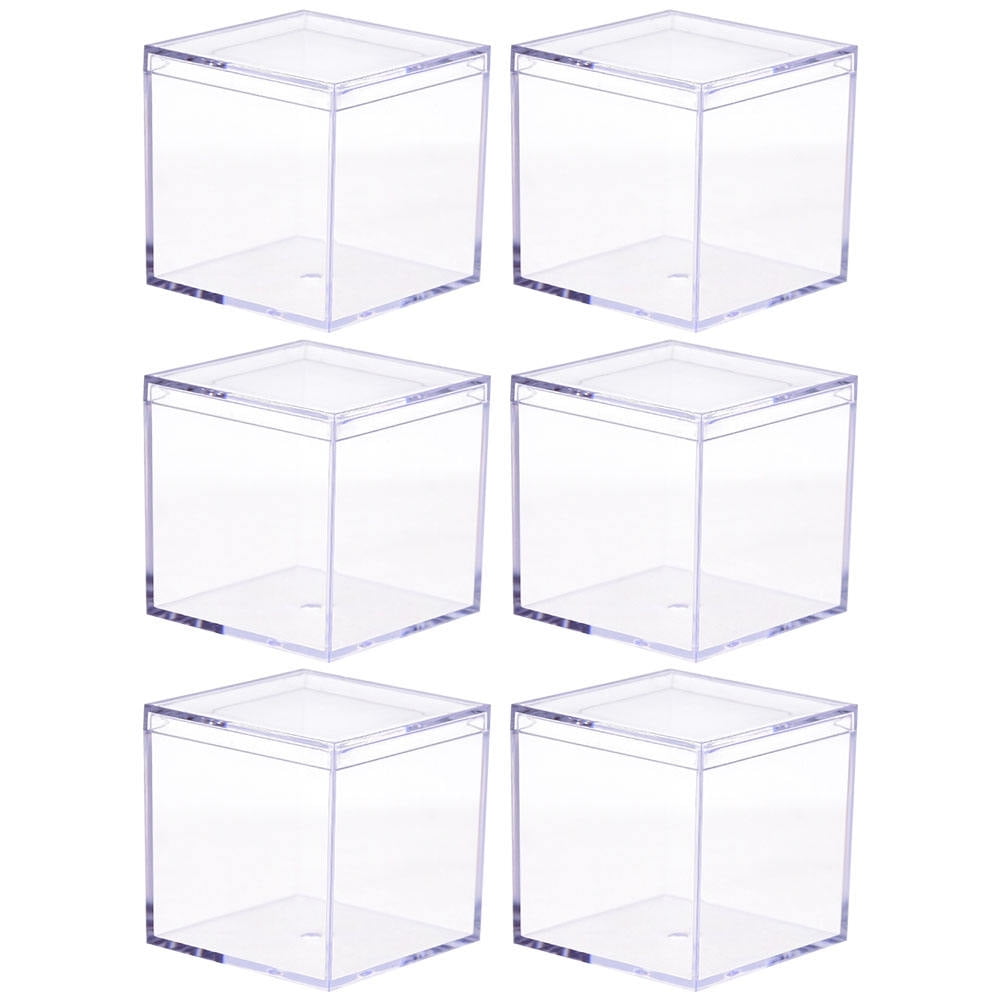 PBPBOX Transparent present Boxes for Storage Made of Safe Plastic White ...