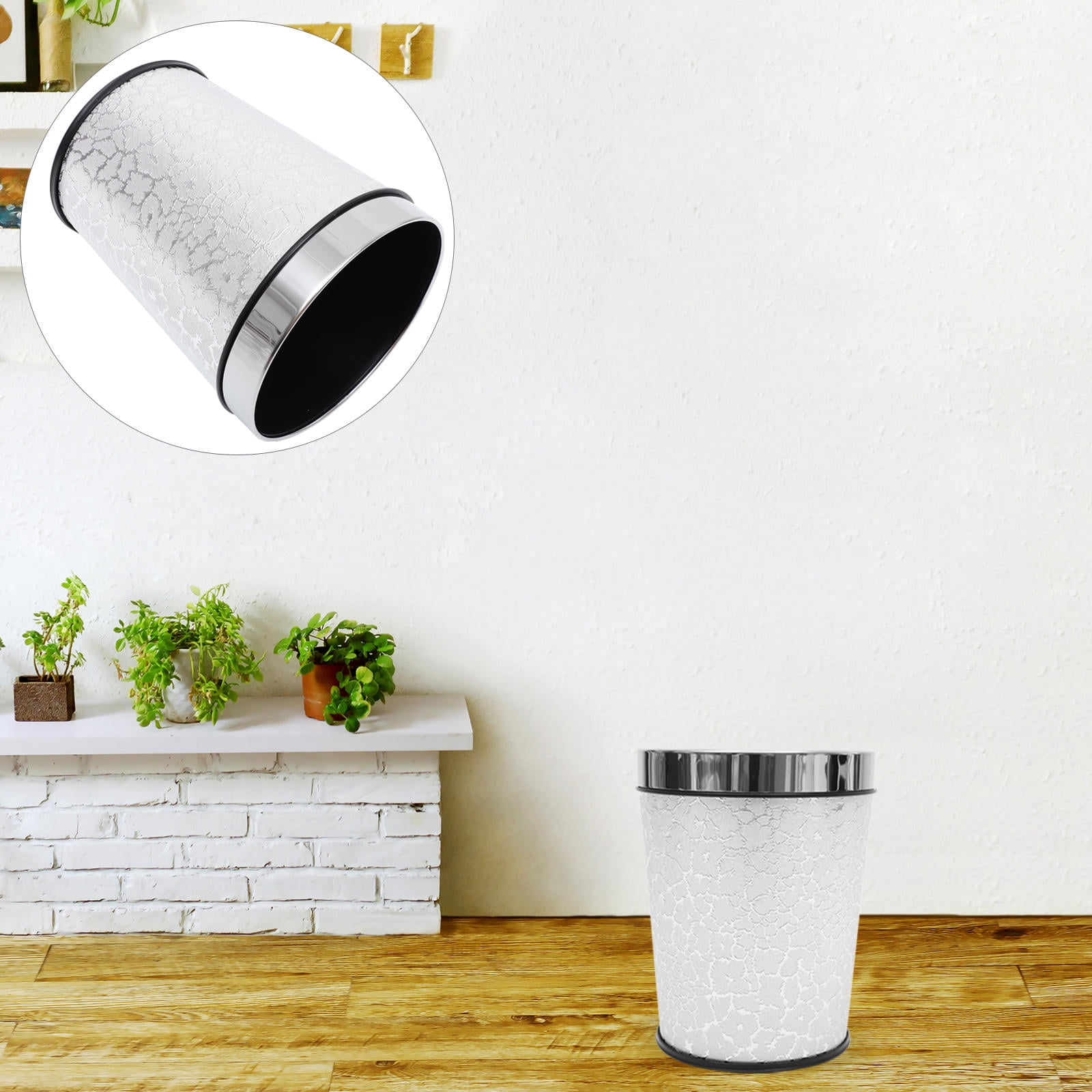 PBPBOX Trash Bucket Retro Style Small Kitchen Garbage Can Strong ...