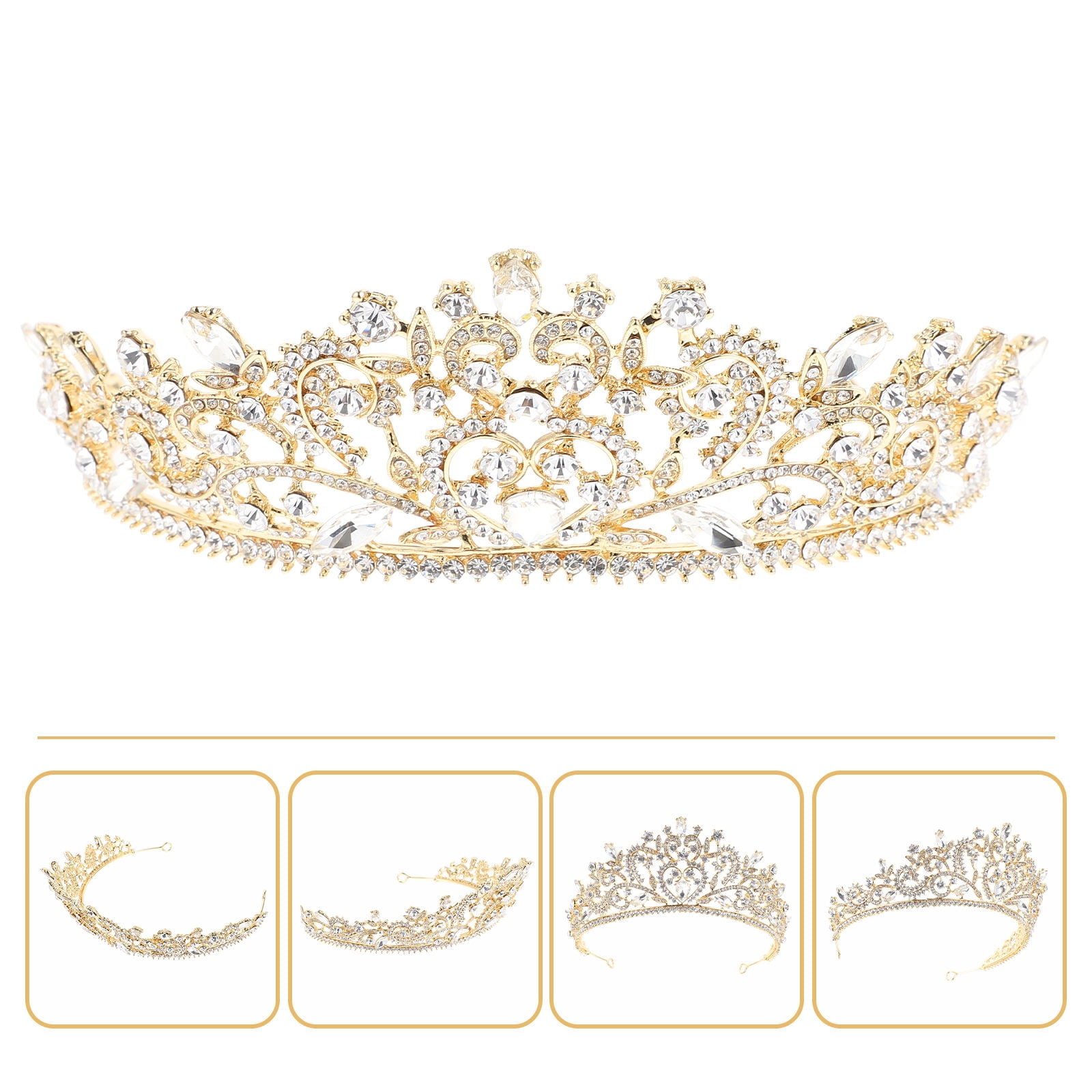 PBPBOX Wedding Headpiece Baroque Style Bridal Tiara Crown For ...