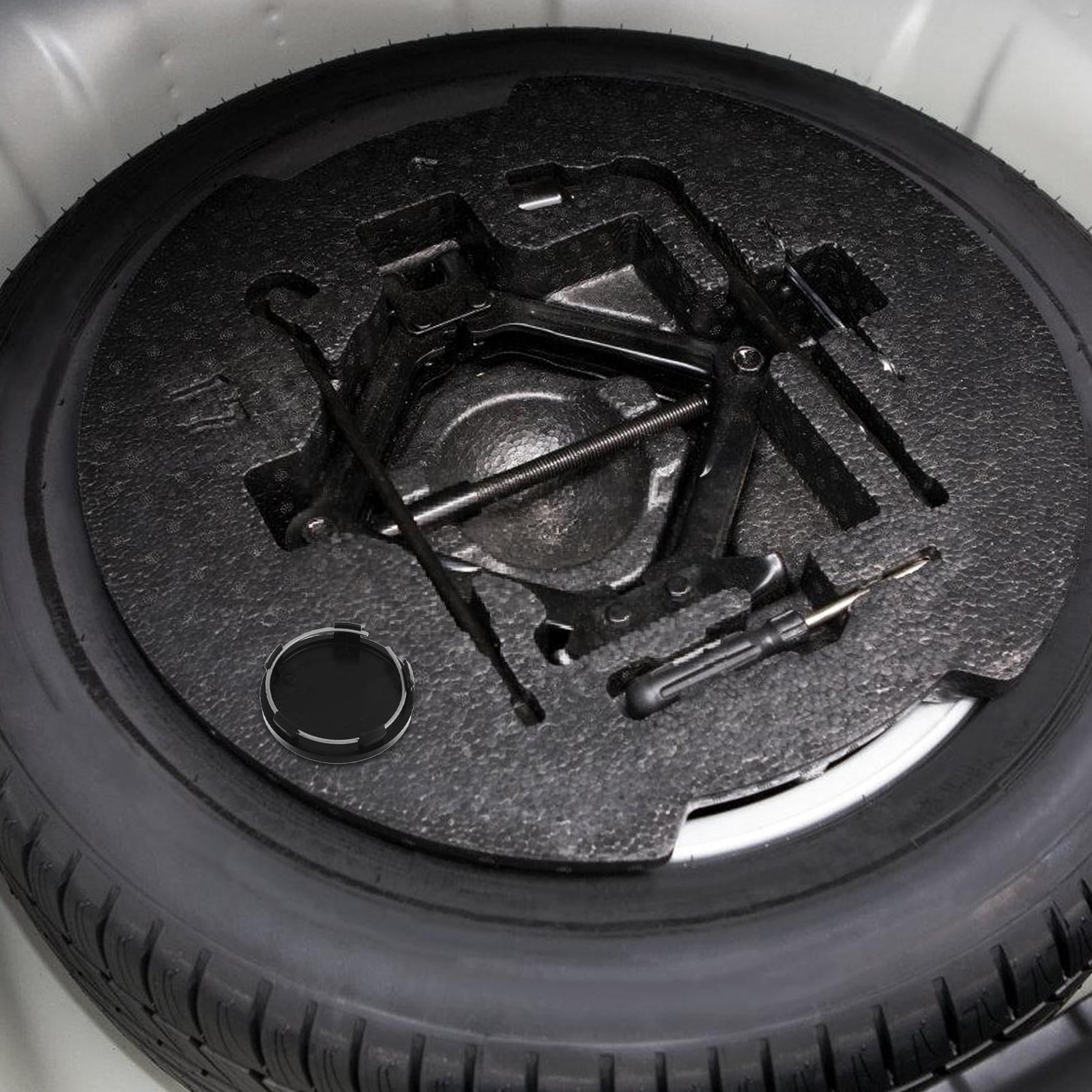 PBPBOX Wheel Protection Cap Wheel Center Hub Cover Black Metal Enhance ...