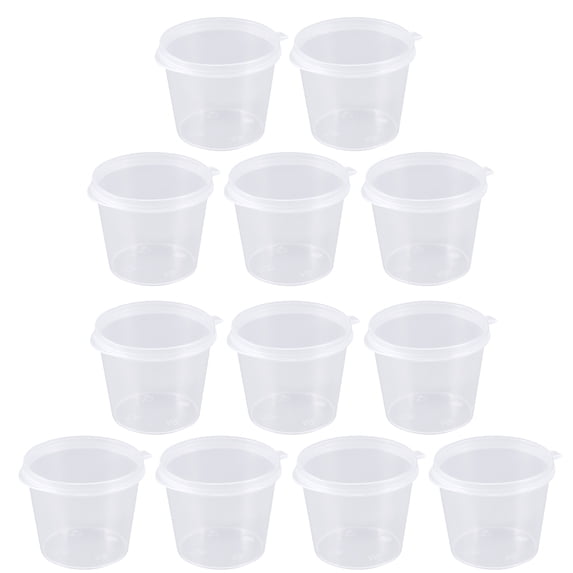 PBPBOX 100PCS White Disposable Seasoning Box Set Plastic Storage Cups ...