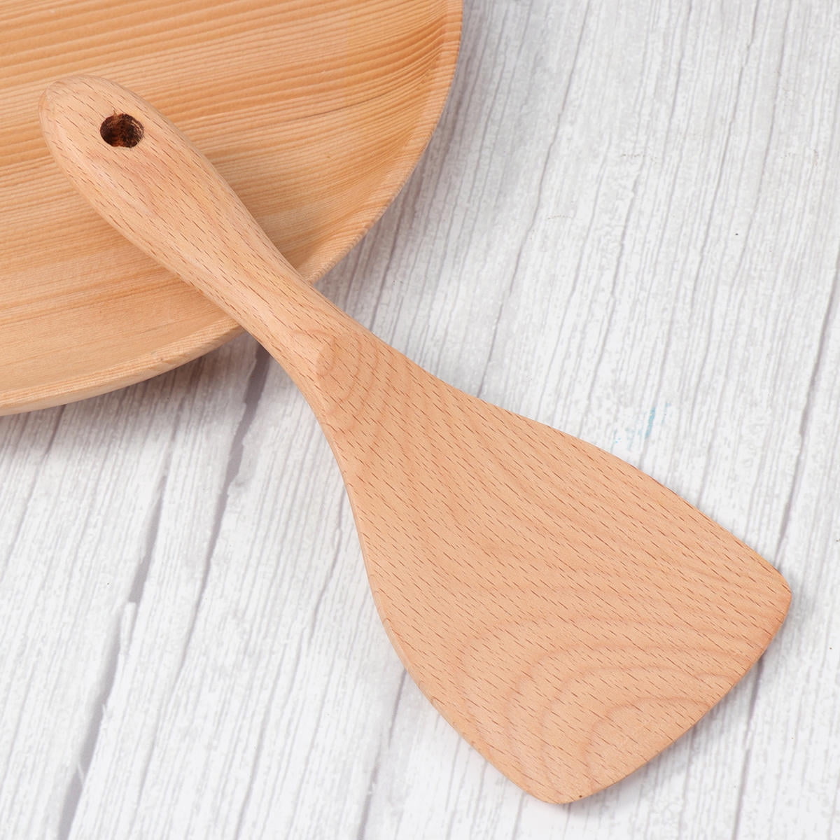 PBPBOX Wooden Shovel Nonstick Flat Rice Spade Wooden Rice Spoon Bamboo ...