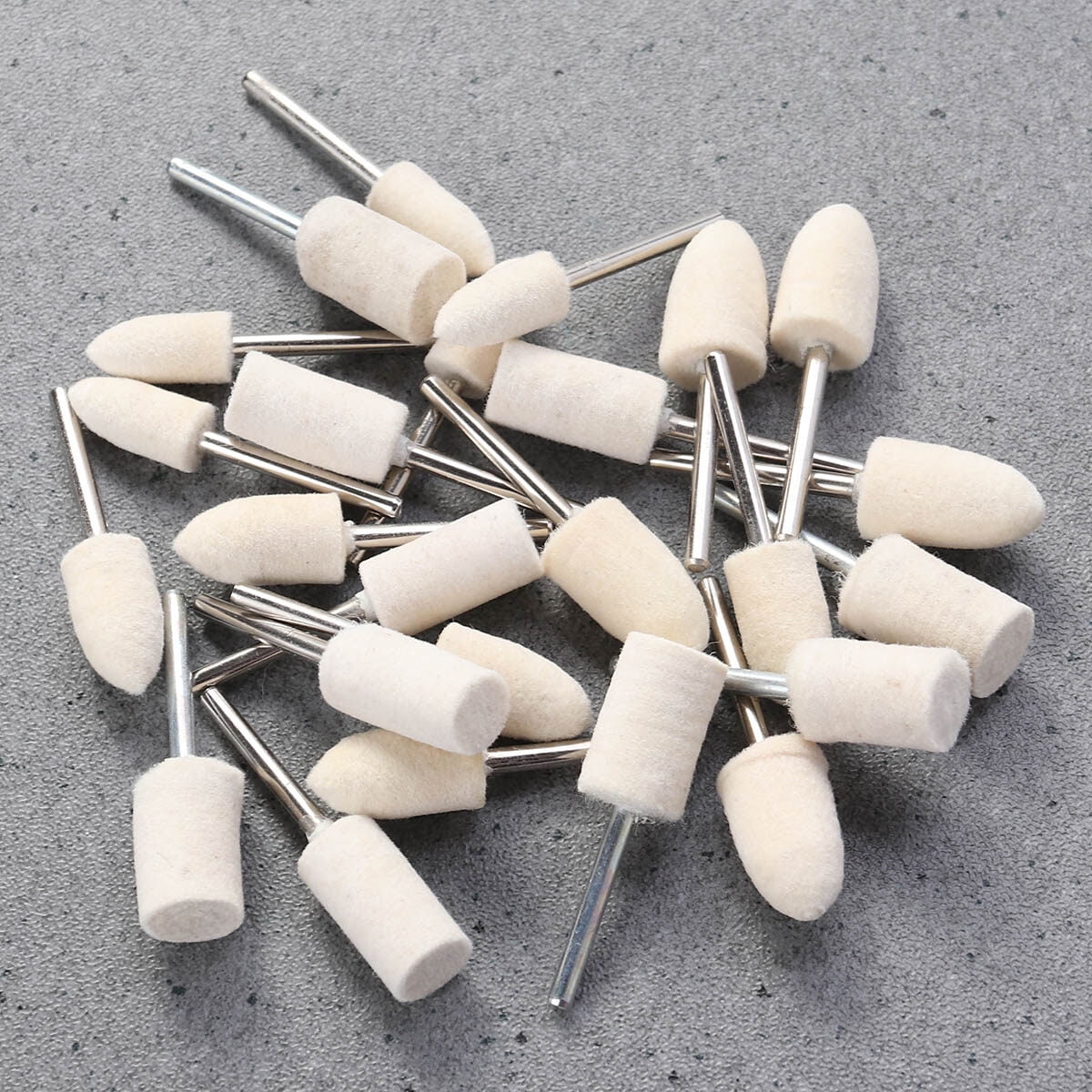 PBPBOX Thick Buffing Wheel Beige Wool 25Pcs 1.8x0.4x0.4in - Walmart.com