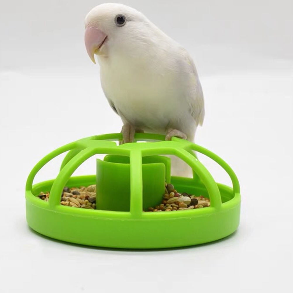 PBPBOX Transparent Plastic Bird Feeding Bowl Reusable Sturdy Cage Food ...