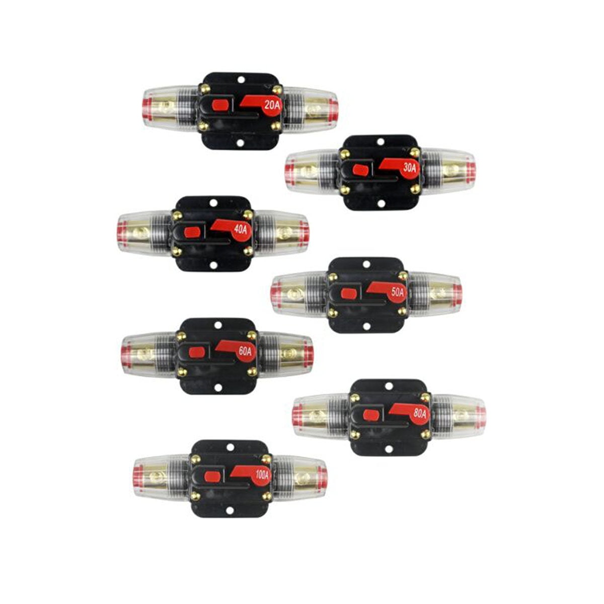 PBPBOX Auto Fuse Block Rectangular Kill Switch Circuit Breaker Reset ...