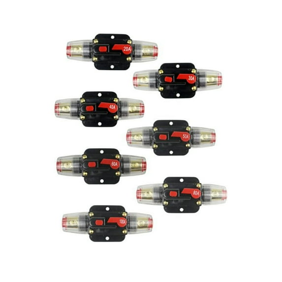 PBPBOX car fuse adapter Circuit Breaker Reset Fuse Metal Black Kill ...