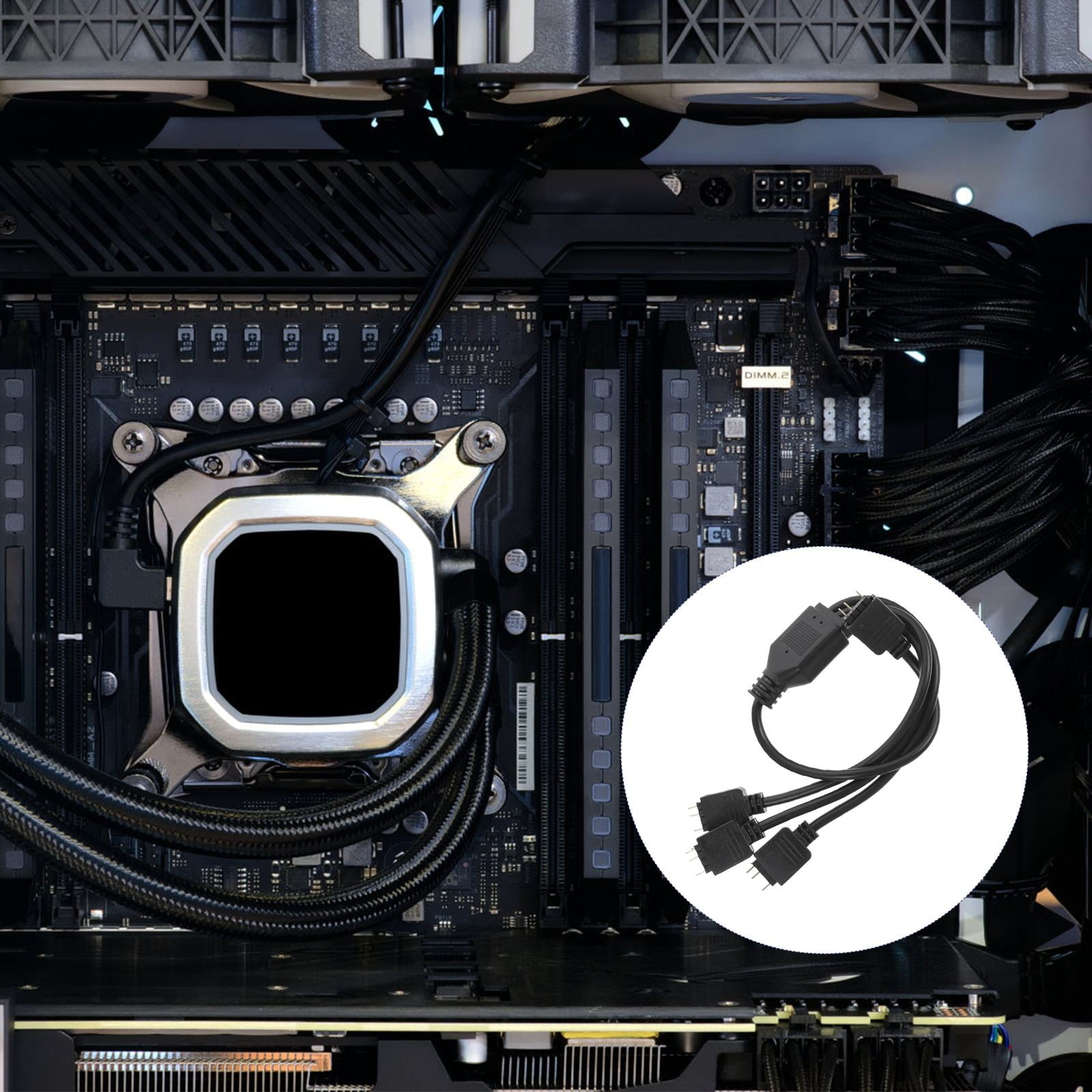 PBPBOX RGB Splitter Extension Wire LED Y Splitter Black 1Set 11.8X0.8X0 ...