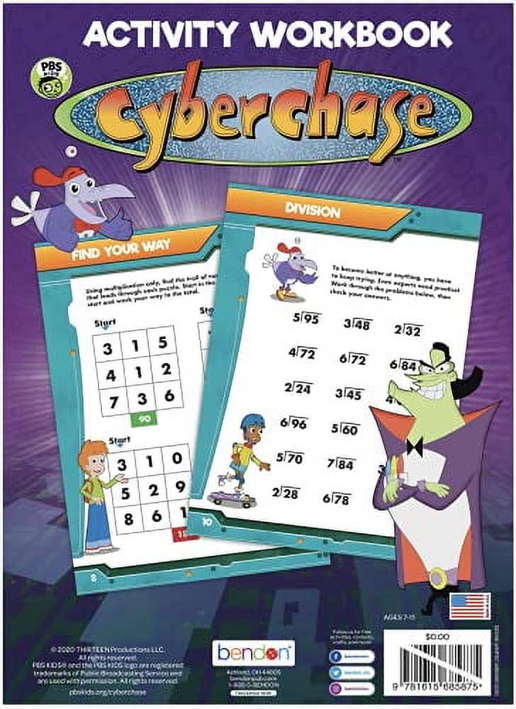 Pre-Owned PBS Kids Cyberchase Activity Workbook for Ages 7-11 Includes ...