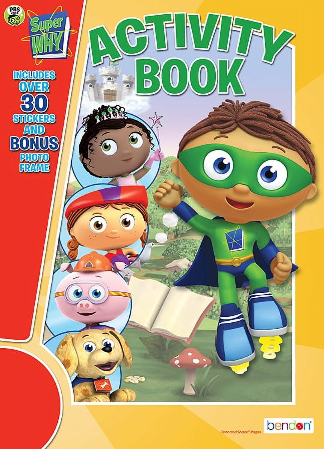 PBS Kids Super Why Coloring Activity Book with Stickers, (Paperback ...