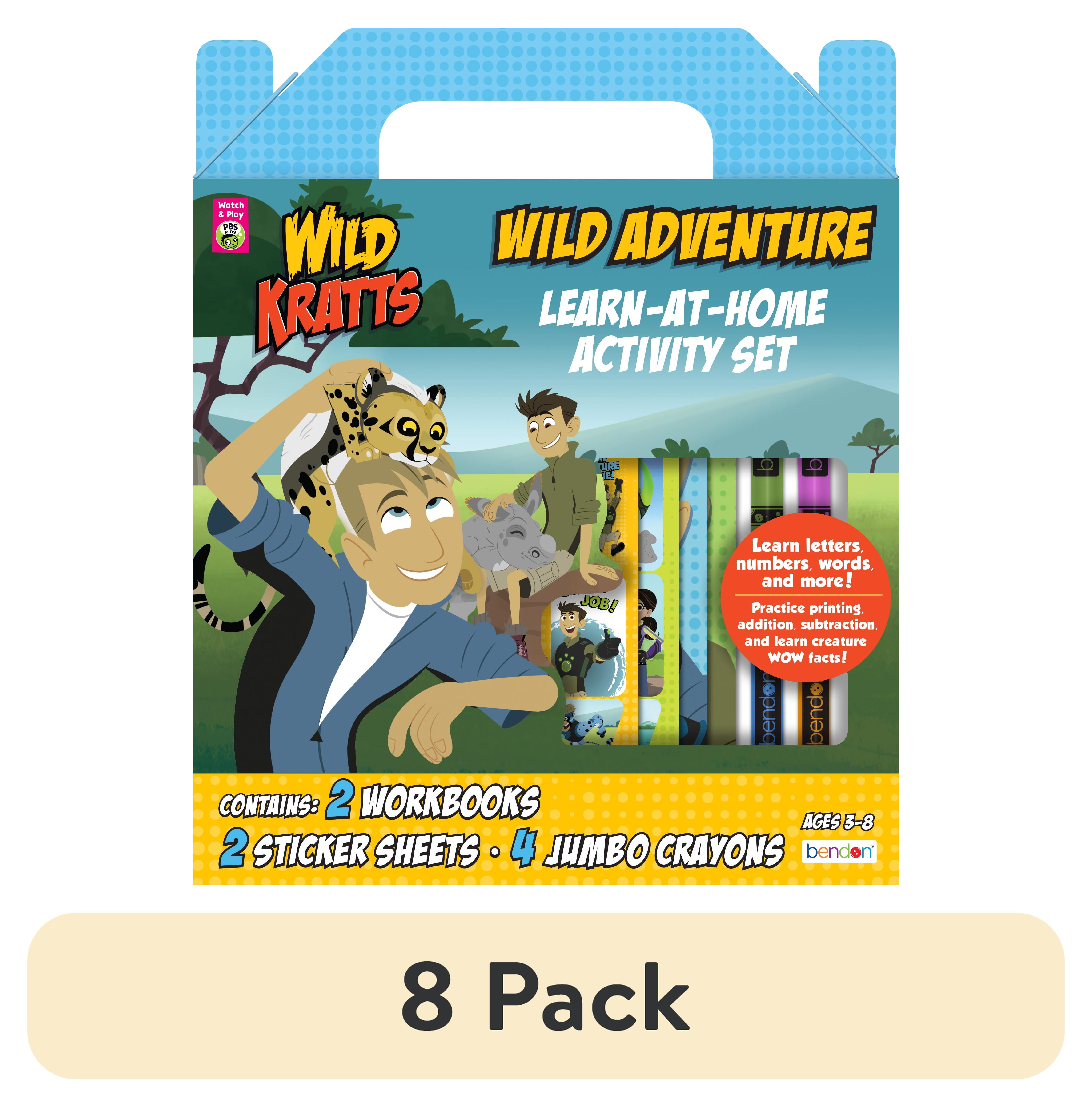 (8 pack) PBS Kids Wild Kratts Learn at Home Educational Kit, Child ...
