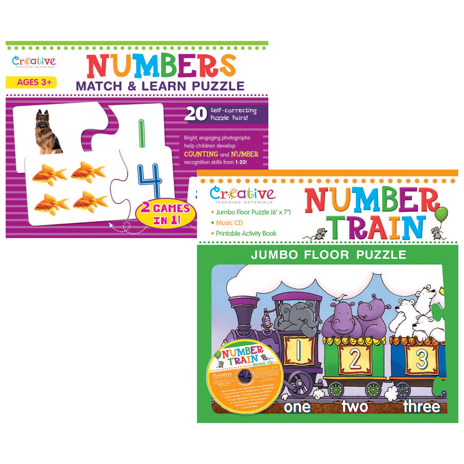 Creative Teaching Materials Numbers Puzzle Bundle, Set of 2 - Walmart.com