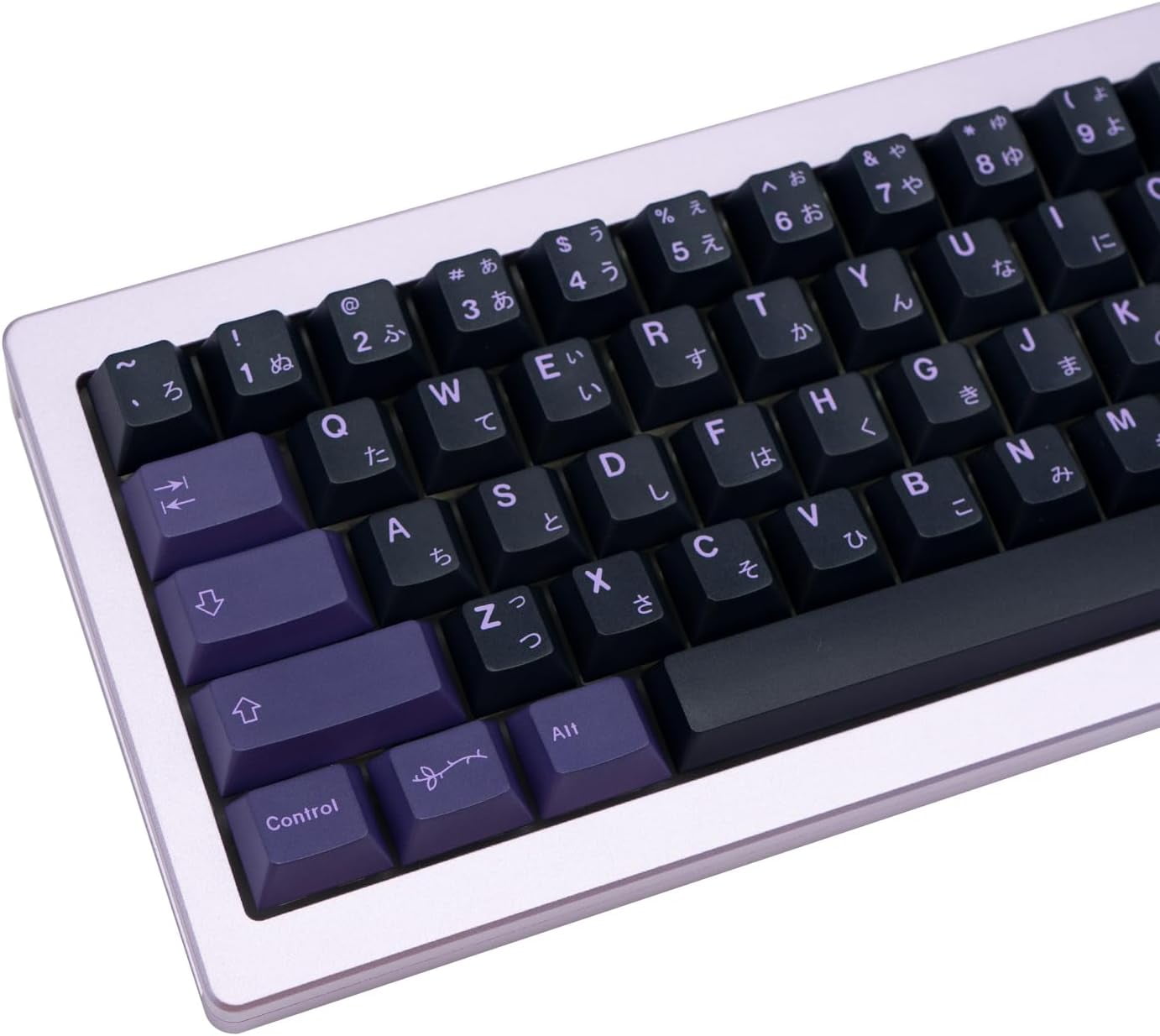 PBT Black Purple Keycaps Cherry Profile Japanese Keycaps Set 129 Keys ...