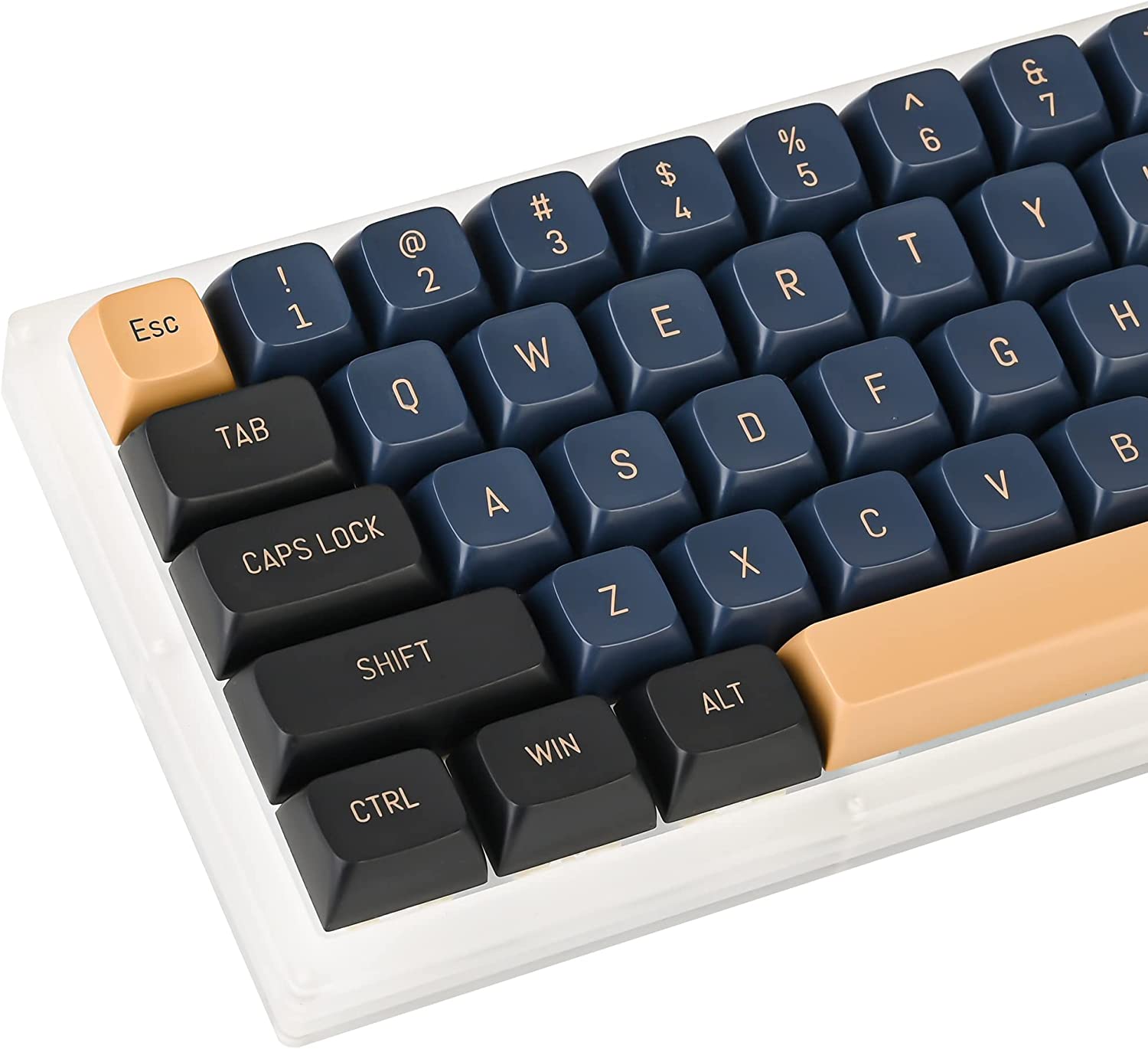 PBT Blue Samurai Keycaps, 163 Keycap Set Double Shot Keycaps, CSA ...