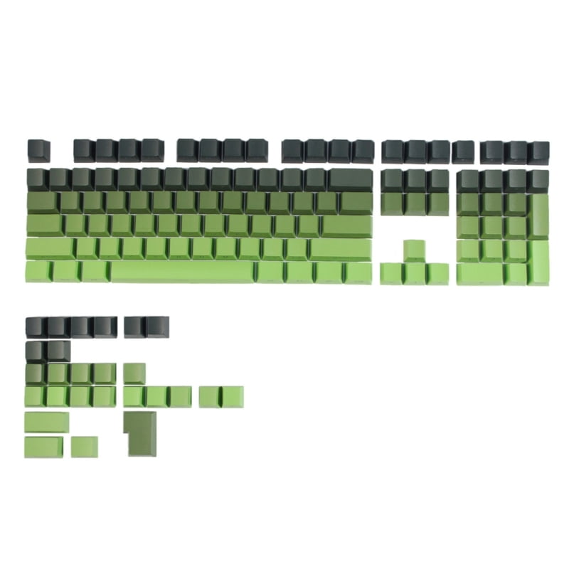 PBT Green Gradients Keycaps 133 Key OEM Profile Heat Sublimation ...