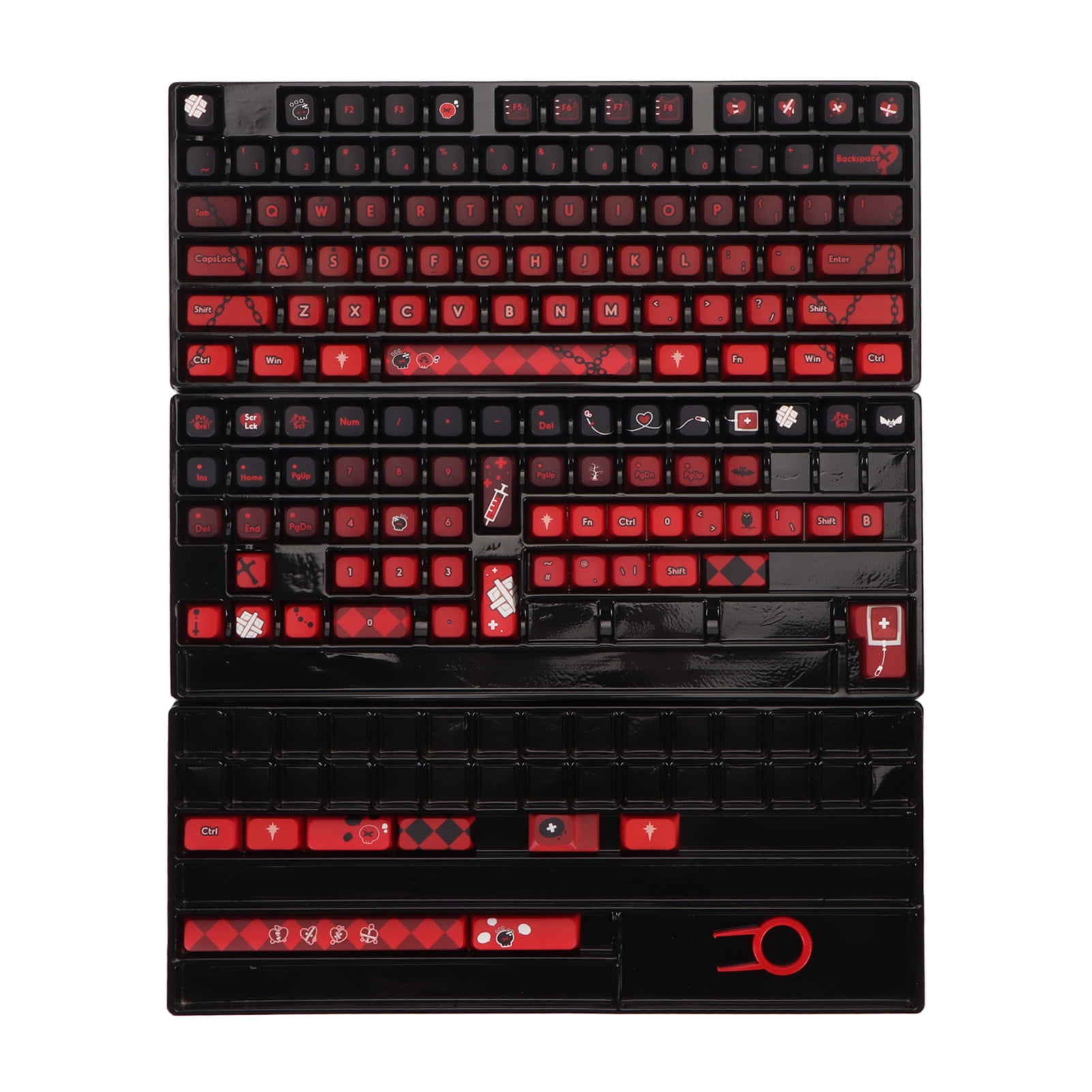 PBT Keyboard Keycaps 140 Keys Gradient Colors Dye Sublimation Smoothing ...