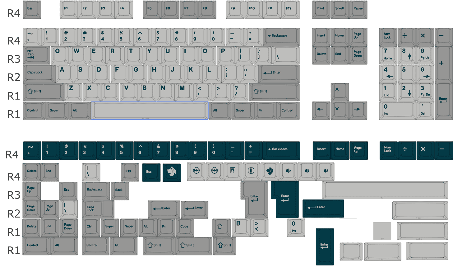 PBT Keycap Set for Mechanical Keyboard, GMK Prussian Alert Theme - Dye-Sublimation Custom ...