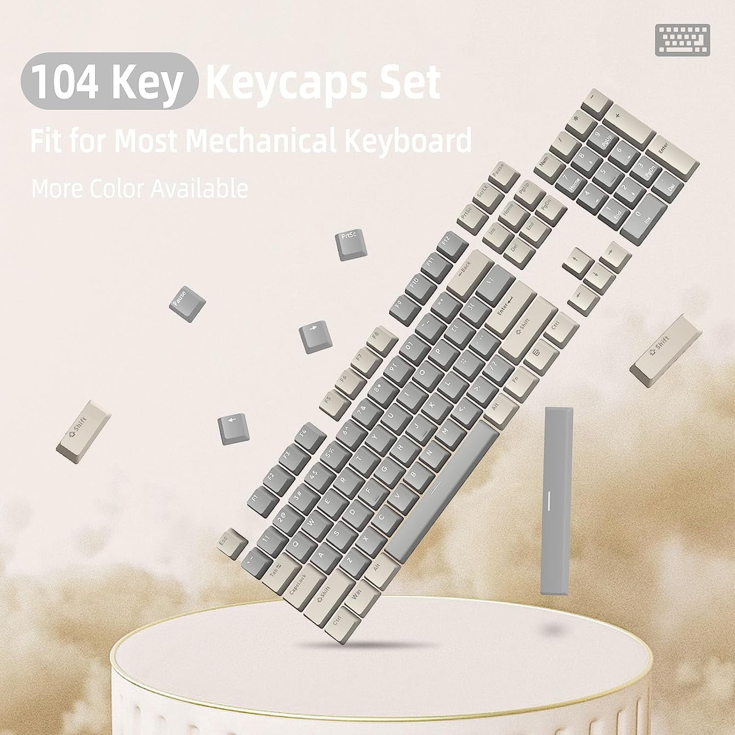 PBT Keycaps 104 Keys OEM Profile PBT Double Shot Keycap Set,ANSI US ...
