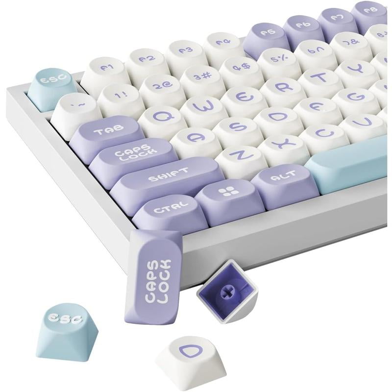 PBT Keycaps 122 Keys, MOA Profile Keycaps. Two-Color Injection Molded ...