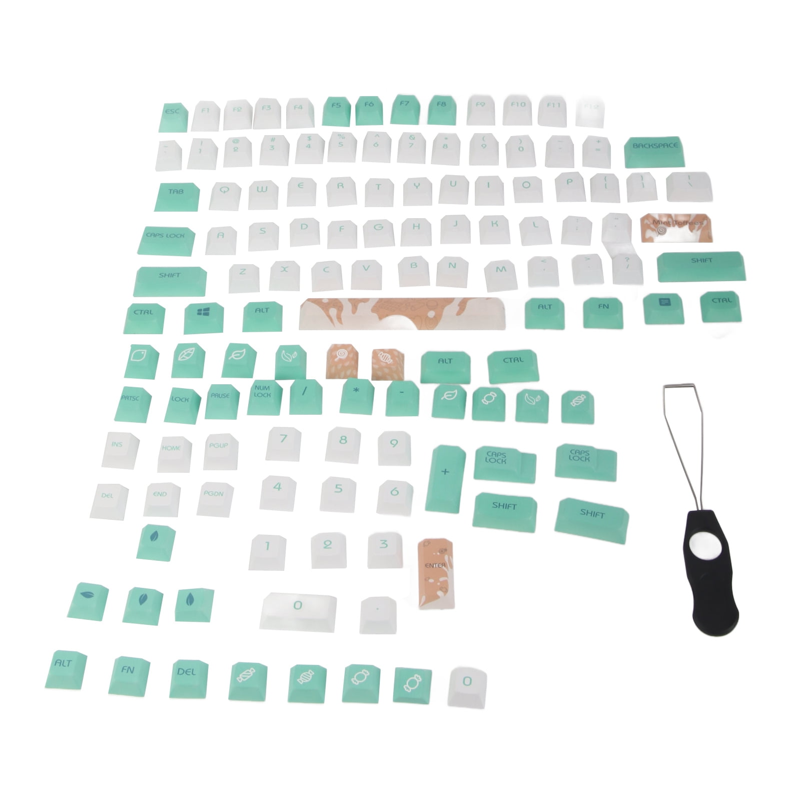 PBT Keycaps 128 Key English Style With Candy Pattern Elements for ...