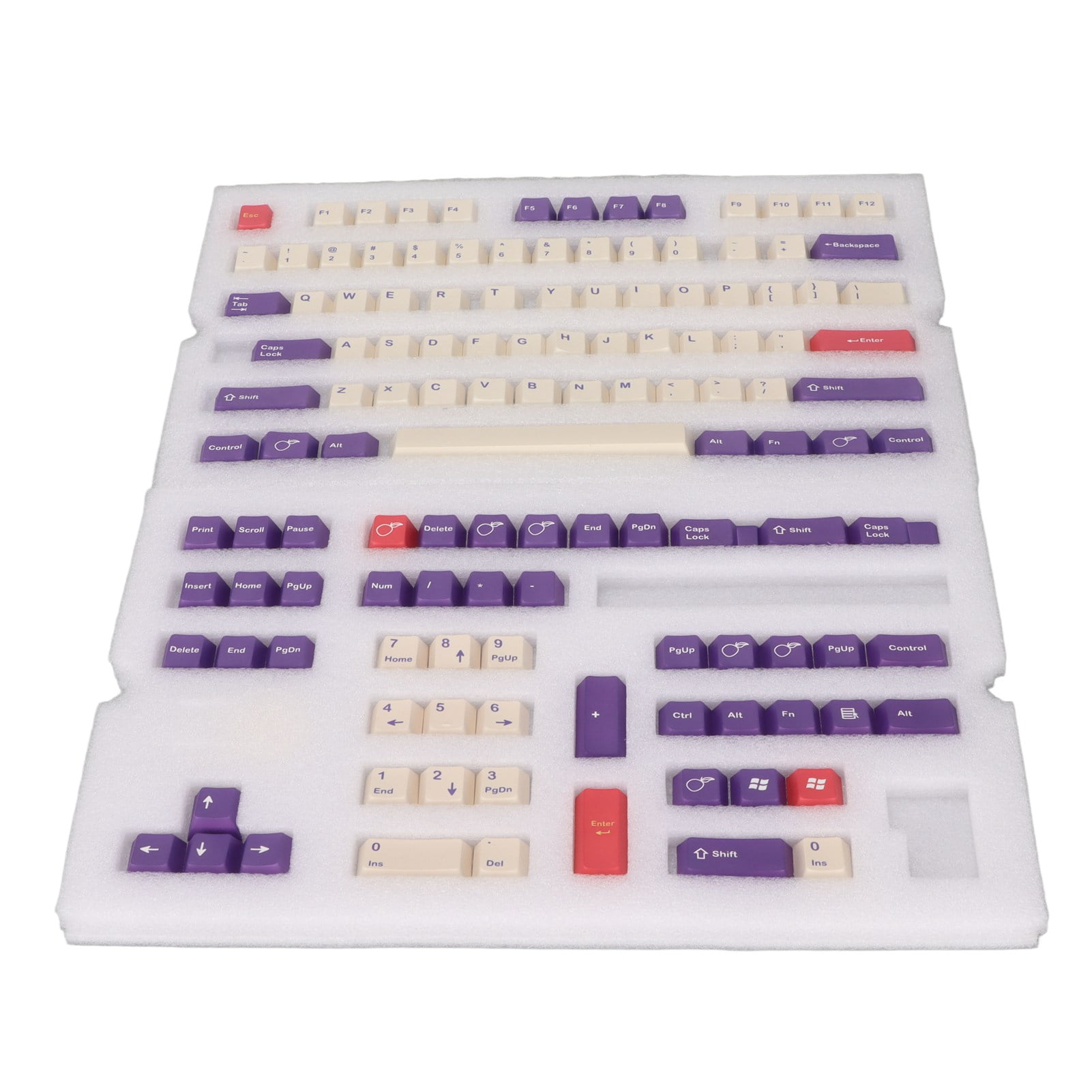 PBT Keycaps 128 Keys Vivid Colors Fadeless Durable PBT Easy Installation Mechanical Keyboard ...