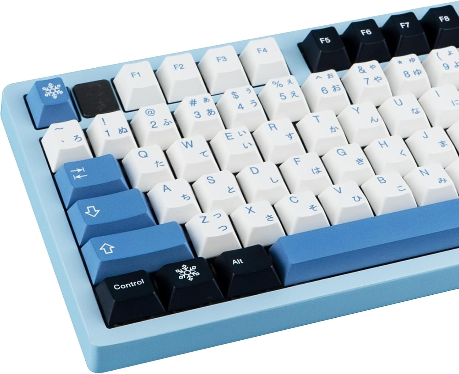 PBT Keycaps 129 Keys Arctic Keycaps Dye-Sublimation Blue White Japanese ...