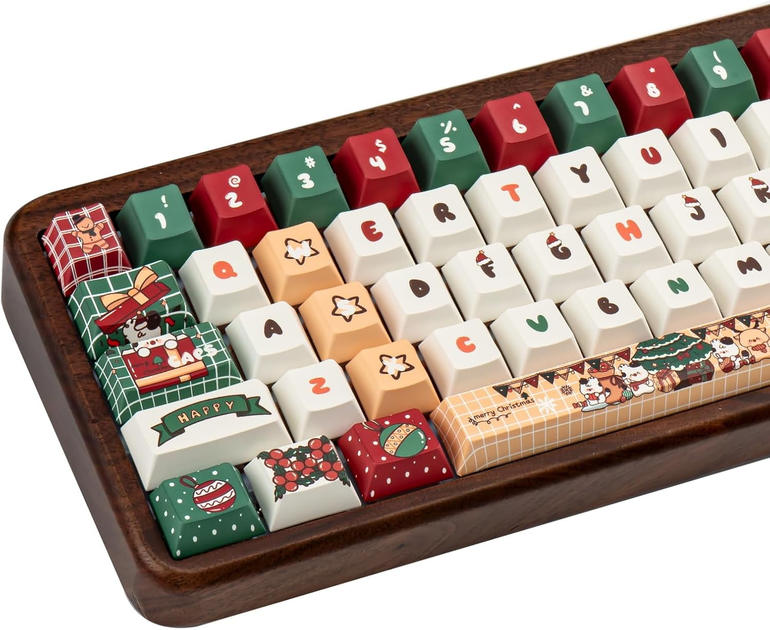 PBT Keycaps 130 Keys Cherry Profile Cute Dye-Sublimation Christmas ...