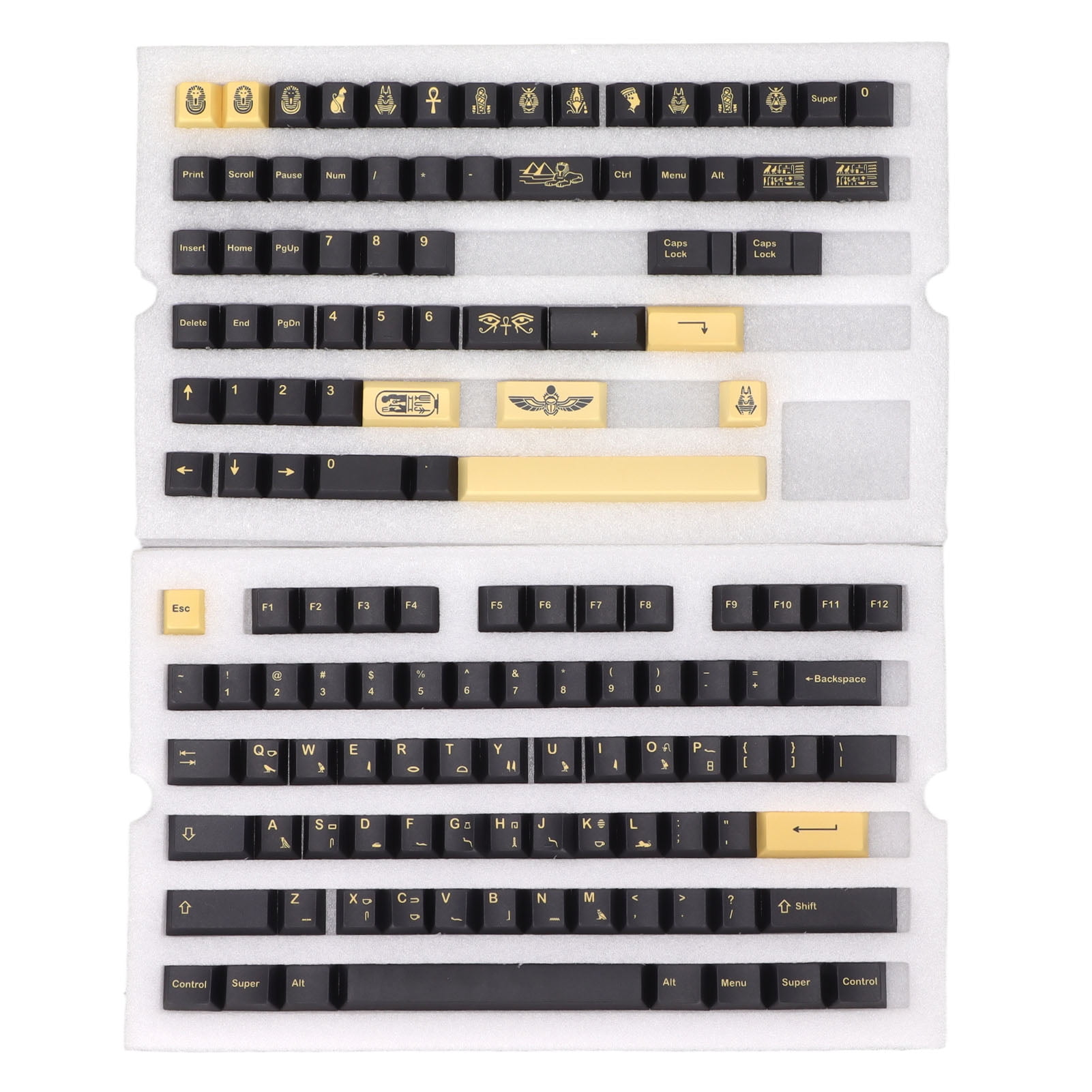 PBT Keycaps 132 Keys Letterless Cherry Height Egyptian Pharaoh Theme ...