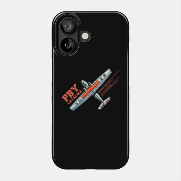 PBY Catalina WWII Plane Themed Case for iPhone 11,12,13,14,15,16,17 ...