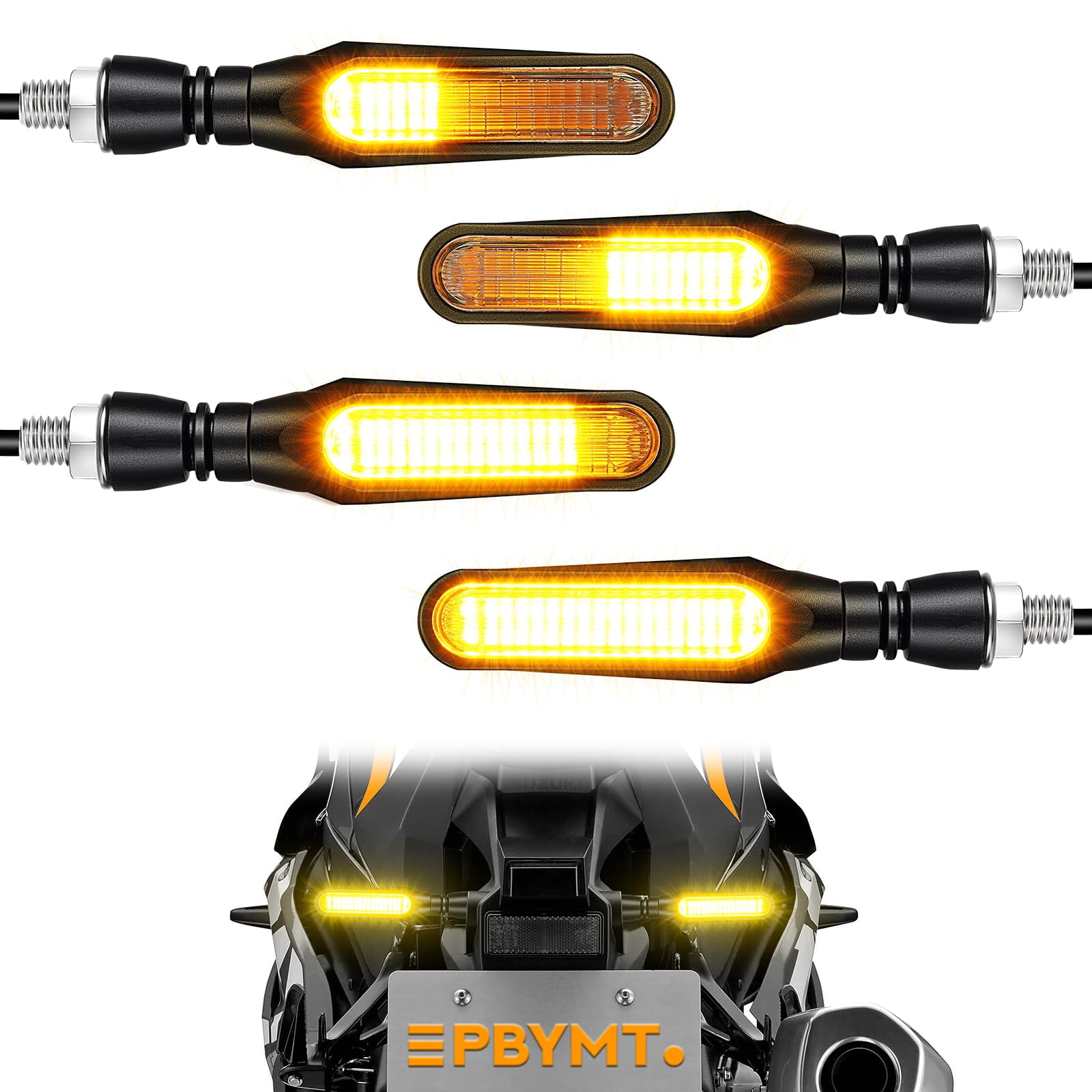 PBYMT Flowing LED Motorcycle DHF10 Turn Signals 12V Super Bright ...
