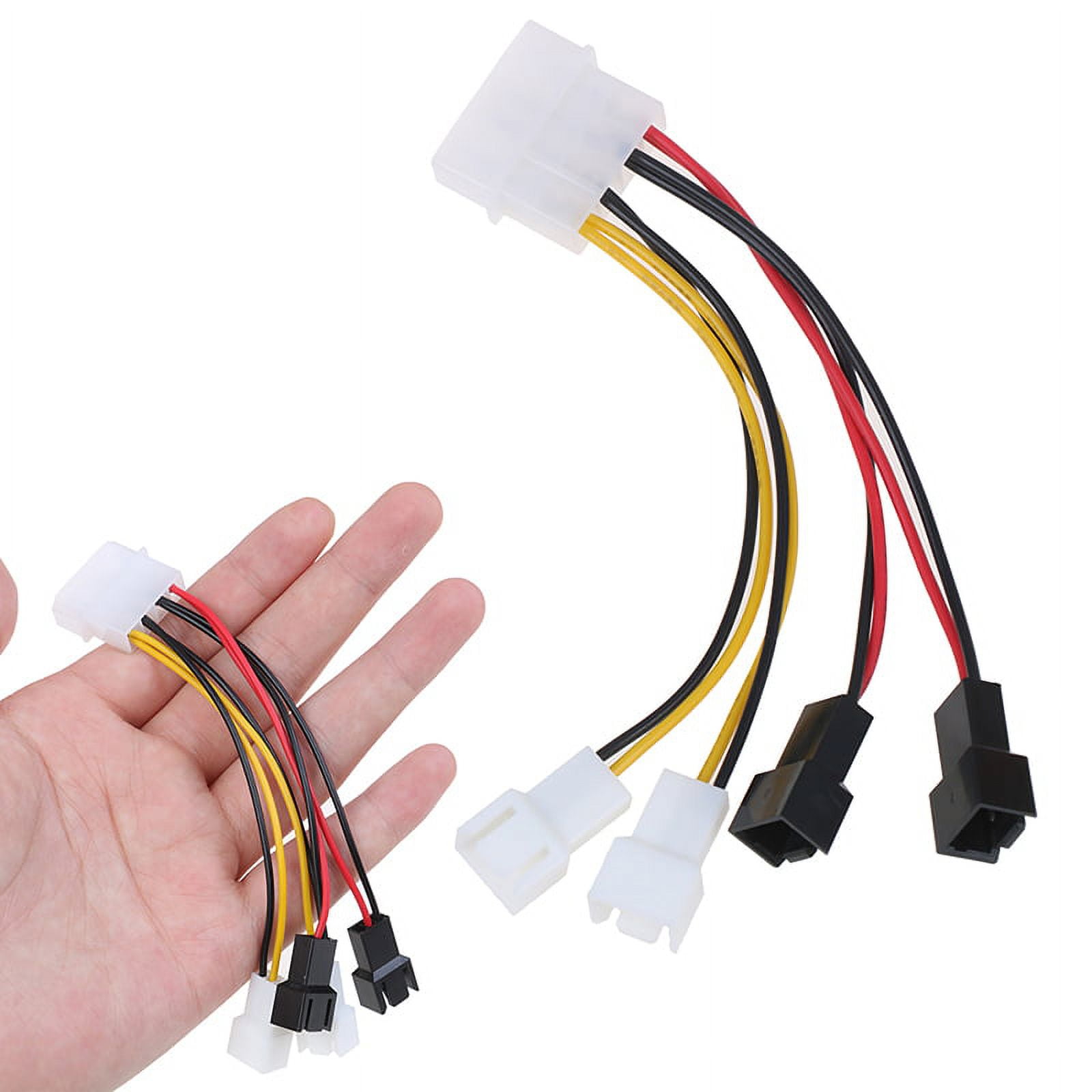 PC 4-Pin Molex/IDE to 3-Pin CPU/Chasis/Case Fan Power Cable Adapter ...