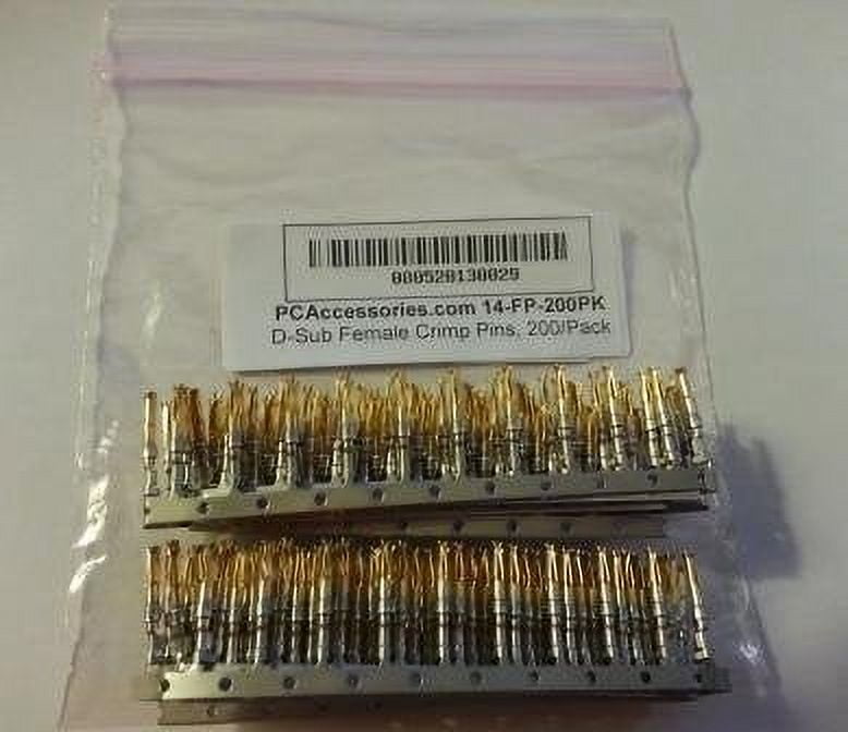 PC Accessories - Connectors Pro D-Sub Female Crimp Pins, 200/Pack Gold ...