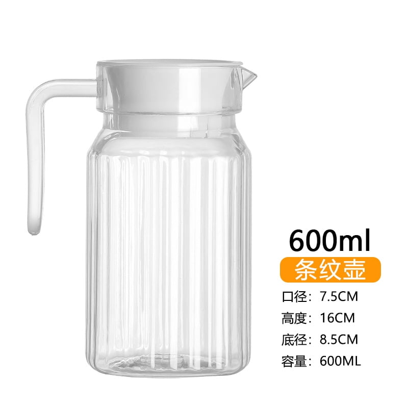 PC Acrylic Jug Plastic Cold Water Jug Drinks Juice Jug Striped Pot Bar ...