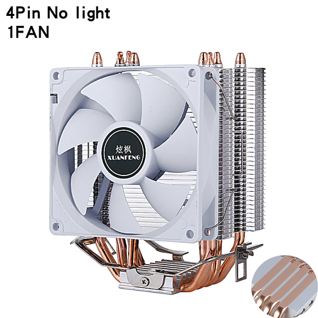 PC Air-Cooled Radiator CPU Cooling Fan 2/4/6 Heat Pipe Cooler ...