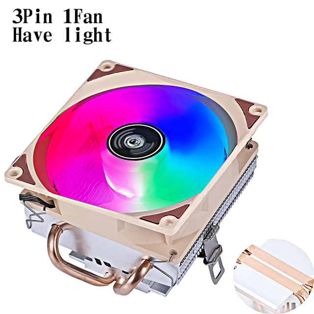 PC Air-cooled CPU Cooling Fan Efficient Cooler 2 Heat Pipe Radiator ...