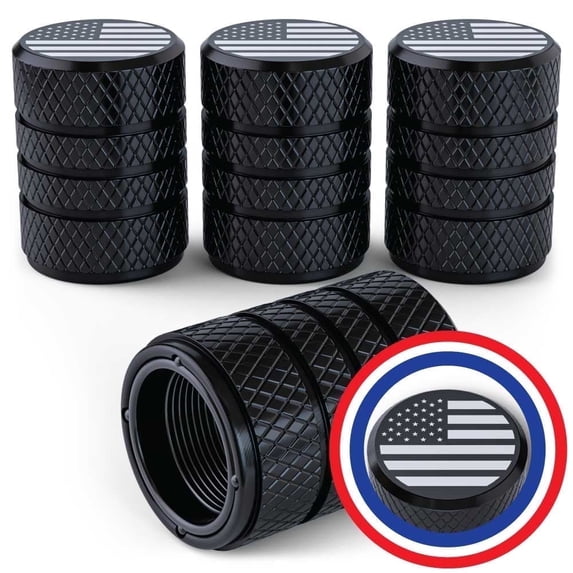 PC Autoworks USA Tire Valve Caps – Anti-Rust, Premium Anodized Aluminum ...