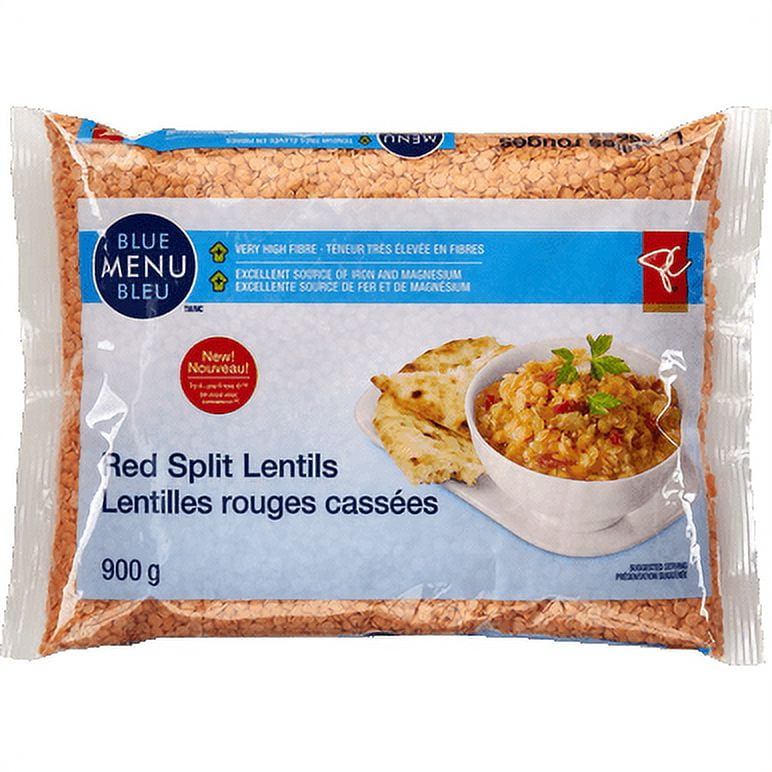 PC Blue Menu, Red Split Lentils - Dry, 900g/1.9lb., {Imported from ...