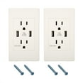 PC Brushed Panel US Wall Socket USB Wall Outlet Receptacle 125V 15A ...