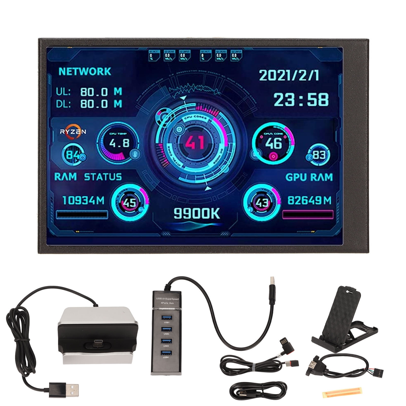 PC CPU Data Monitor 3.5 Inch IPS USB Mini Screen Clear Data ... PC CPU Data Monitor 3.5 Inch IPS USB Mini Screen Clear Data ...