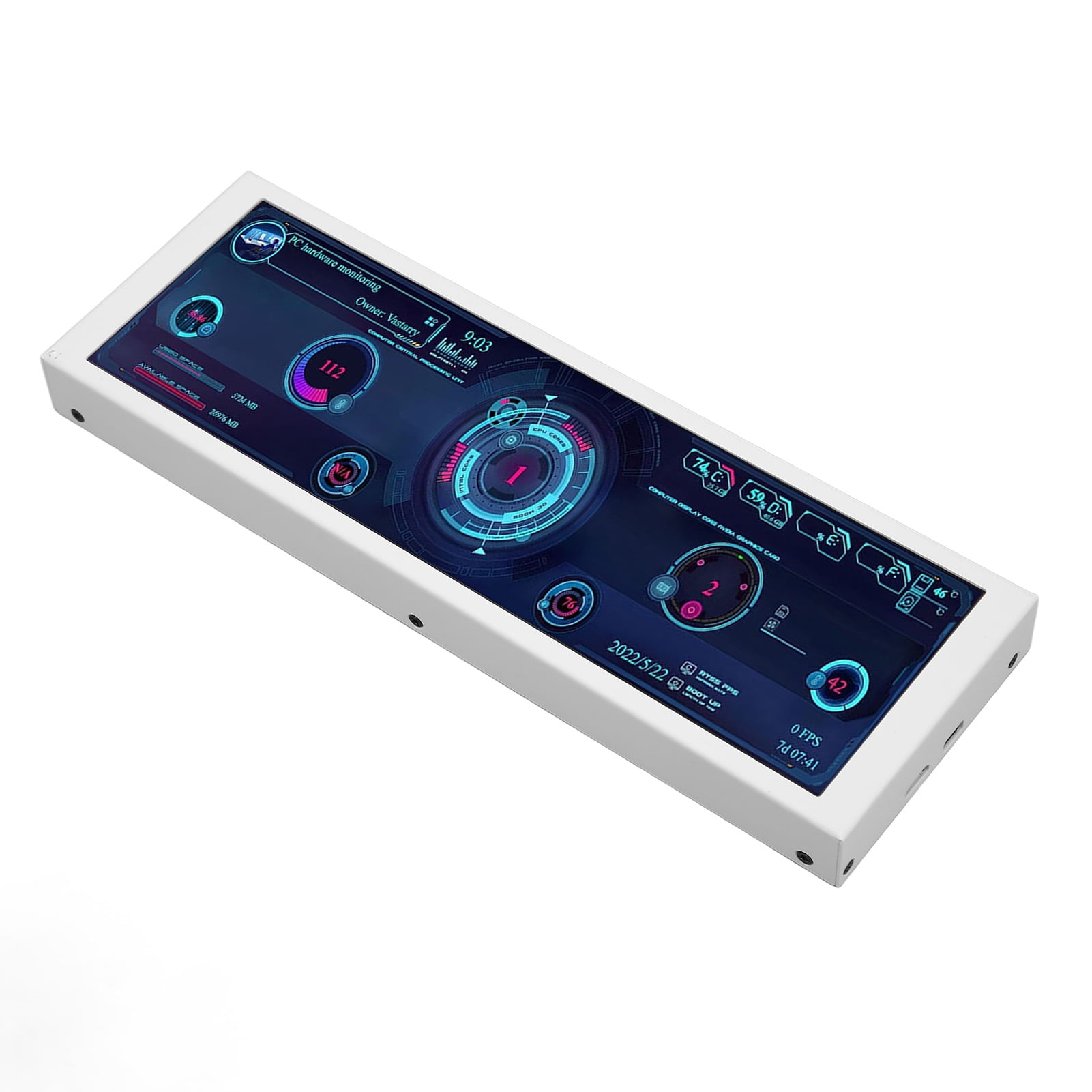 PC CPU Data Monitor, 7.9in IPS Computer CPU Monitor Customizable For ...