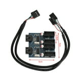 PC Case Internal 9-Pin USB 2.0 Male 1 To 4 Female Splitter PCB Chipset ...