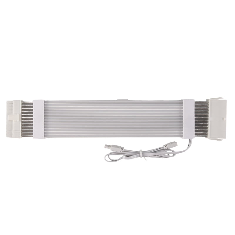 PC Case PSU Extension ARGB Cable ATX 24PIN PCI-E GPU Neon Color Line ...