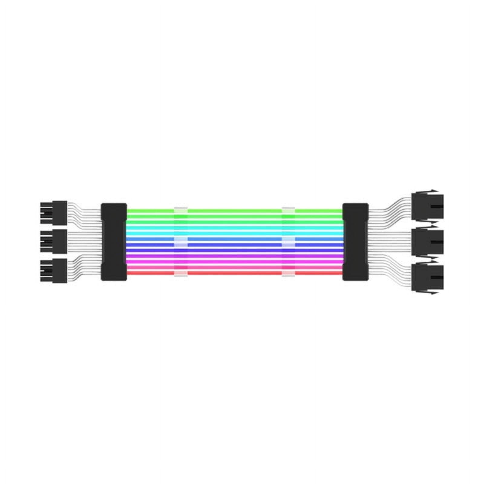 PC Case PSU Extension RGB Cable 24Pin PCI-E GPU 8PinX2,8PinX3 Neon ...