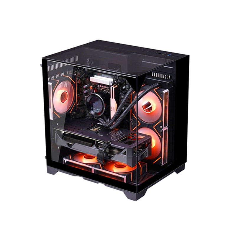 PC Case Sea View Room Gaming Computer Desktop M-ATX Motherboard Double ...