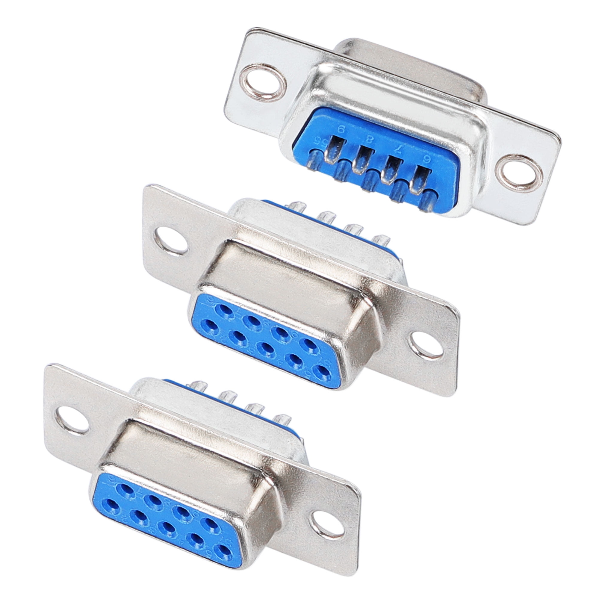 PC Computer 180 Degree VGA Type D-Sub DB 9 Pin Female Connector 3 Pcs ...